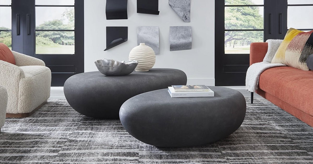 River Stone Coffee Table | Furniture | Sklar Furnishings