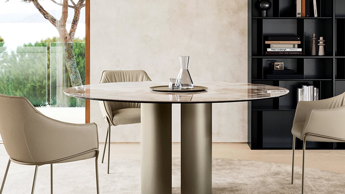 Dora Table Ceramic Top | Furniture | Sklar Furnishings