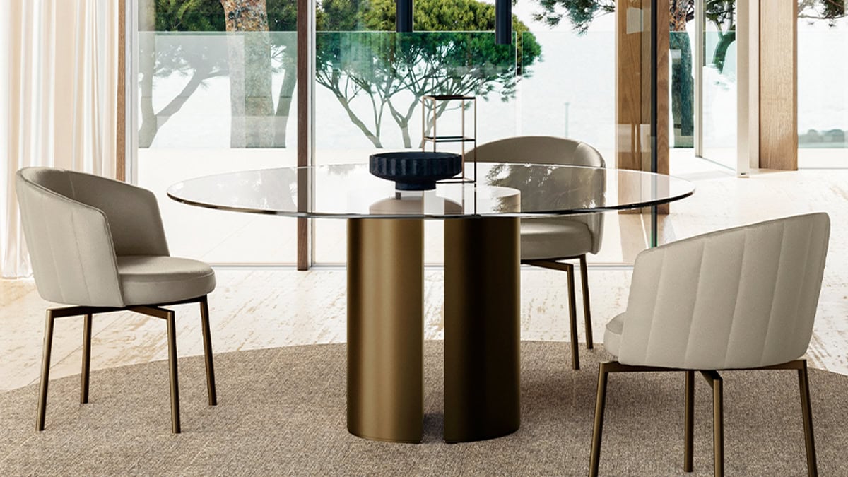 Dora Table Glass Top | Boca Raton, FL | Sklar Furnishings