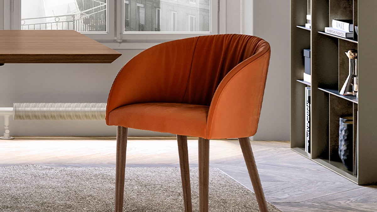 Vulcano Wood Legs Chair | Furniture | Sklar Furnishings