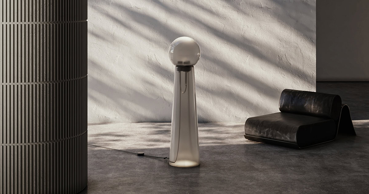 Gigi Grande Sculpted Glass Floor Lamp | Lighting And Accessories ...