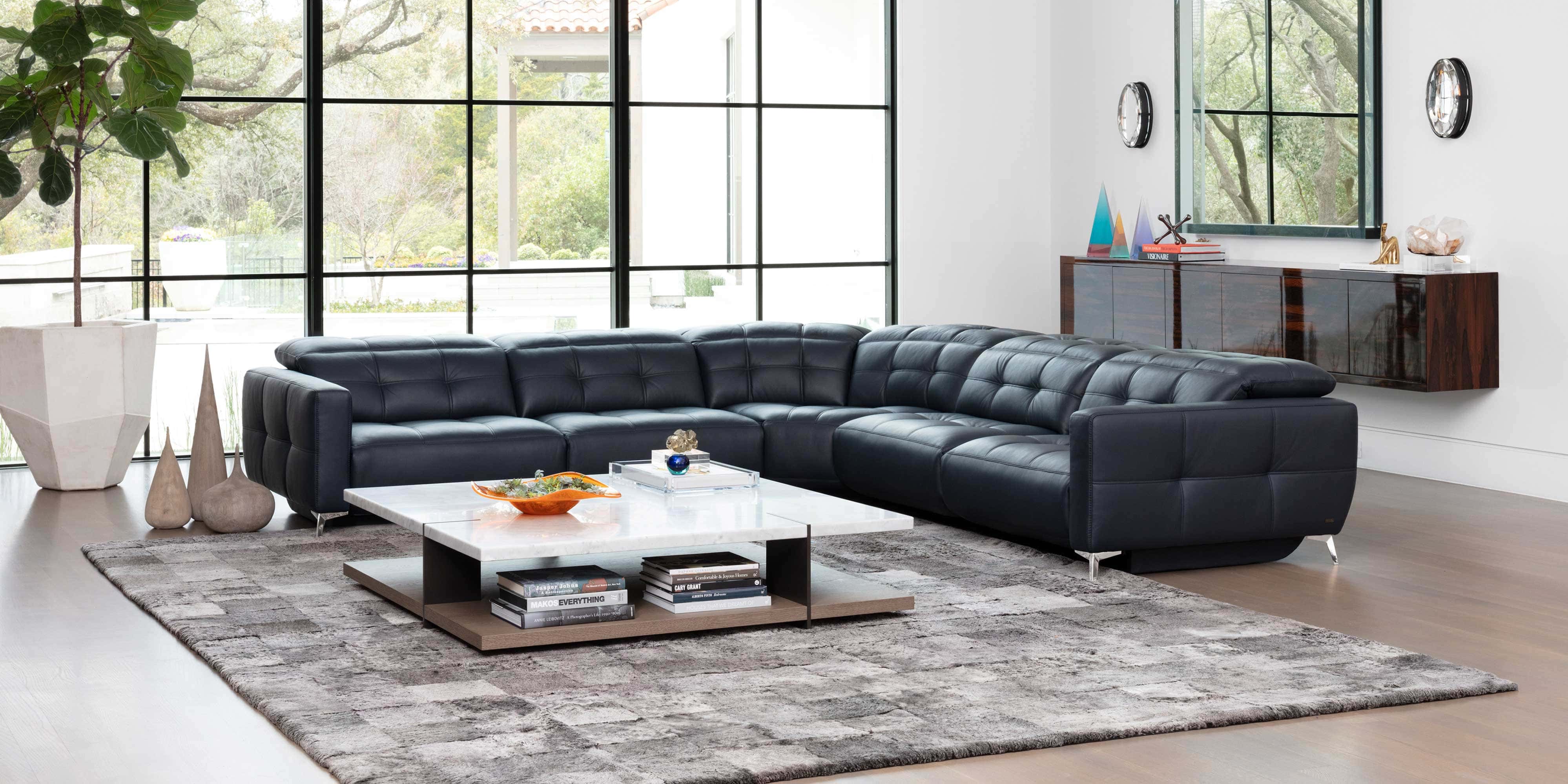 American furniture leather sectional store