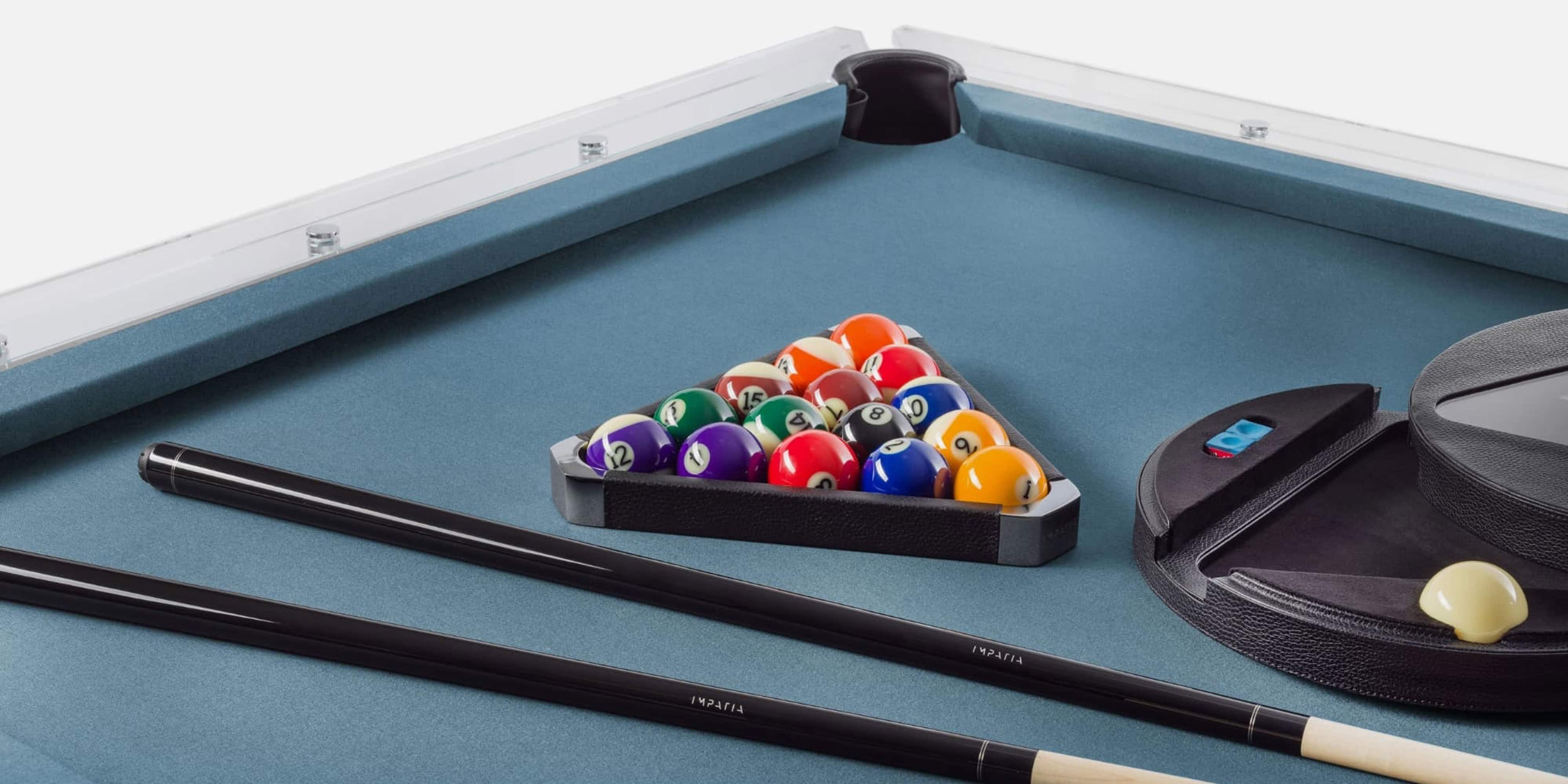 Pool Table Top View Blue