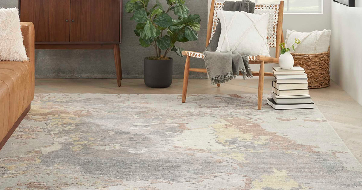 Silk Shadows Silver Rug | Lighting And Accessories | Sklar Furnishings